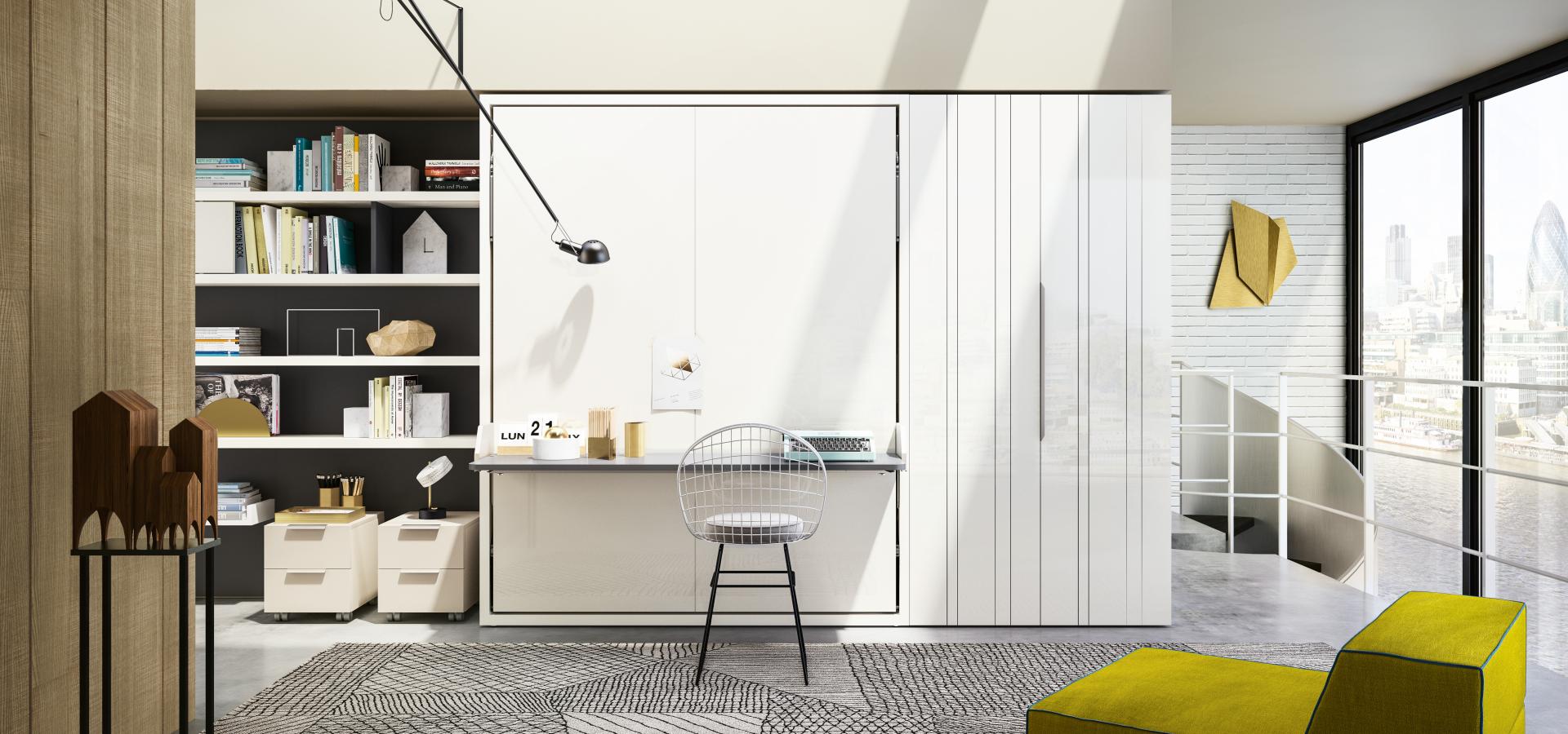 Letto a scomparsa verticale con scrivania Penelope 2 Board | Clei